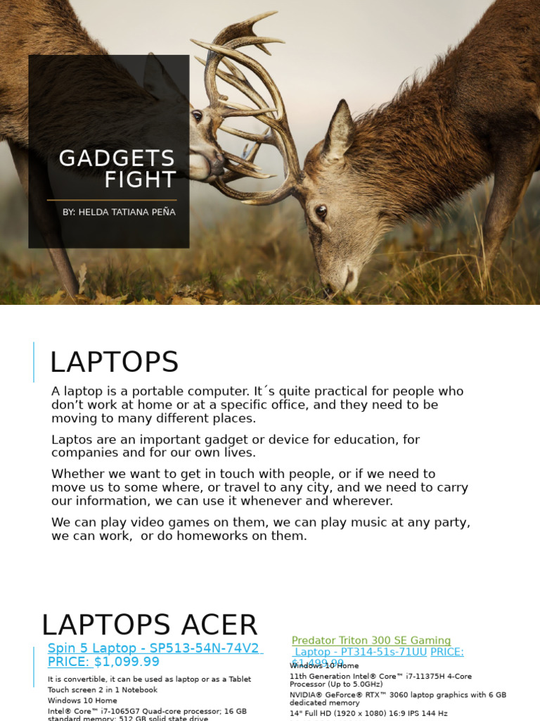 GADGETS FIGHT evidencia sena | PDF | Laptop | Computer Hardware