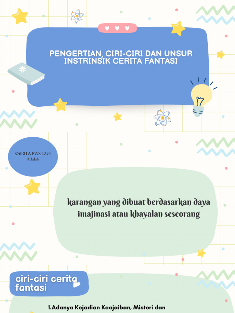 PENGERTIAN, CIRI-CIRI DAN UNSUR INSTRINSIK CERITA FANTASI | PDF