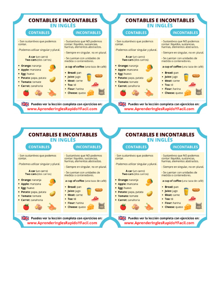 contables e incontables | PDF
