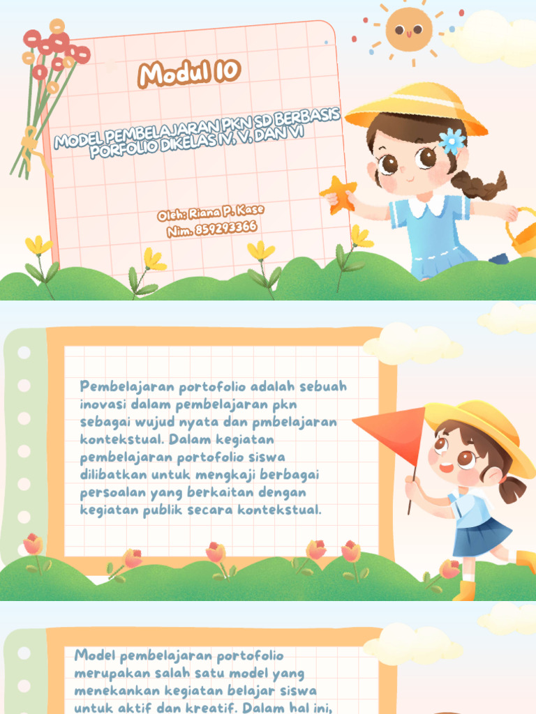Resume Modul 10 Model Pembelajaran PKN SD Berbasis Porfolio Dikelas IV, V, Dan Vi - Compressed | PDF