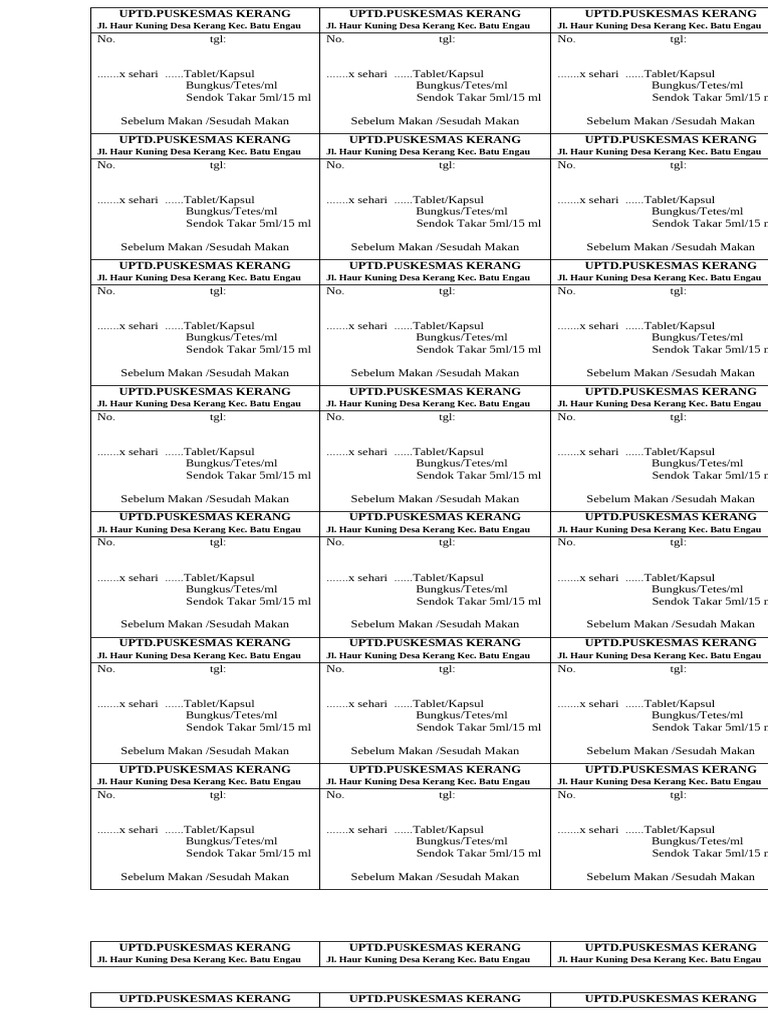 Etiket Lengkap | PDF