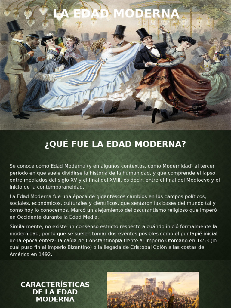 La Edad Moderna | PDF | Período moderno temprano | Renacimiento