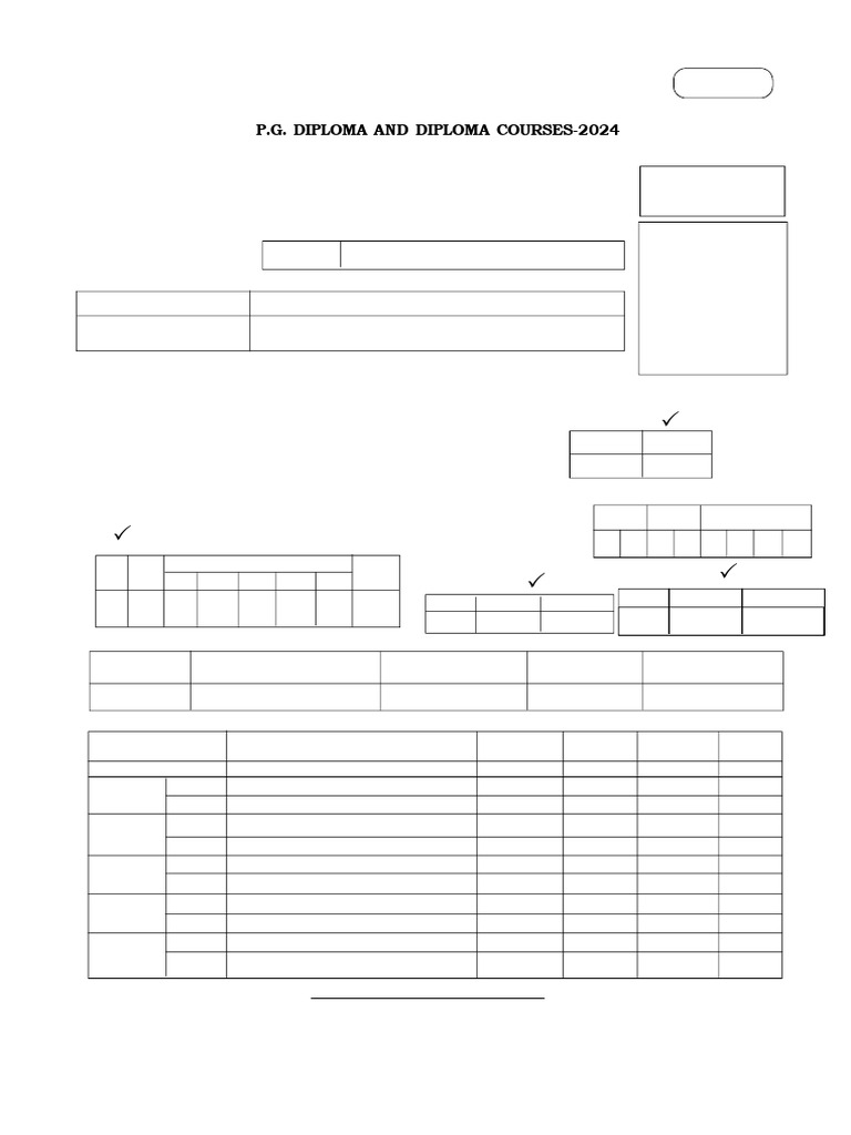 2 PG Diploma Diploma Application Form-V | PDF | Educational Stages ...