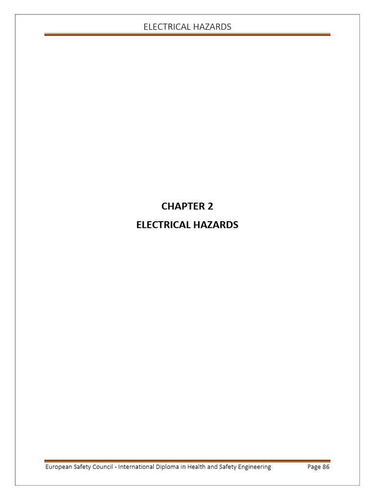 Chapter - 2 Electrical Hazards | PDF | Electrical Resistance And ...