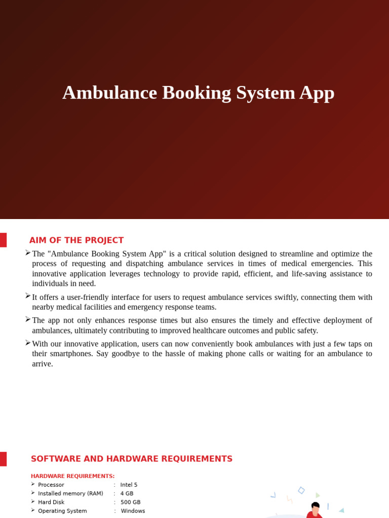 Ambulance Booking Ppt | PDF | Android (Operating System) | Internet Of Things