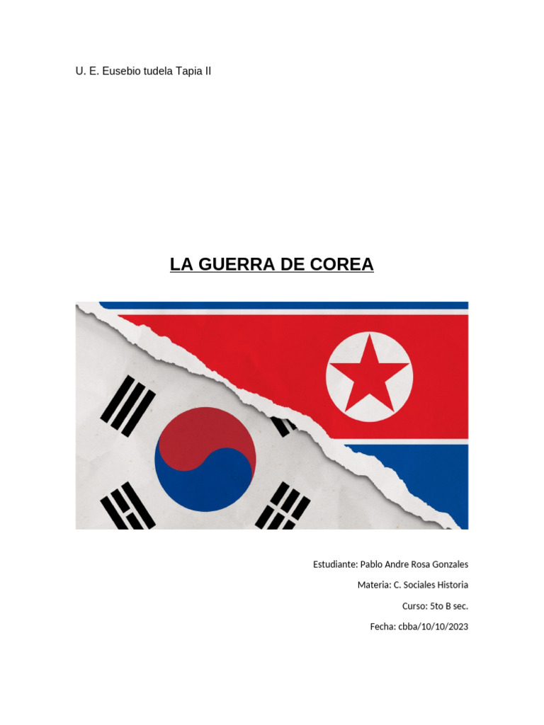 Causas y Consecuencias de la Guerra de Corea | PDF | Relaciones ...