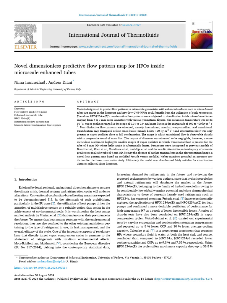 Novel Dimensionless Predictive Flow Pattern Map Fo 2024 International Journa | PDF | Flow ...