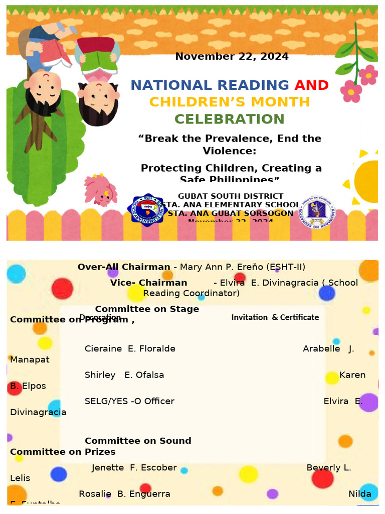 Children's Month Program. Sta. Ana | PDF