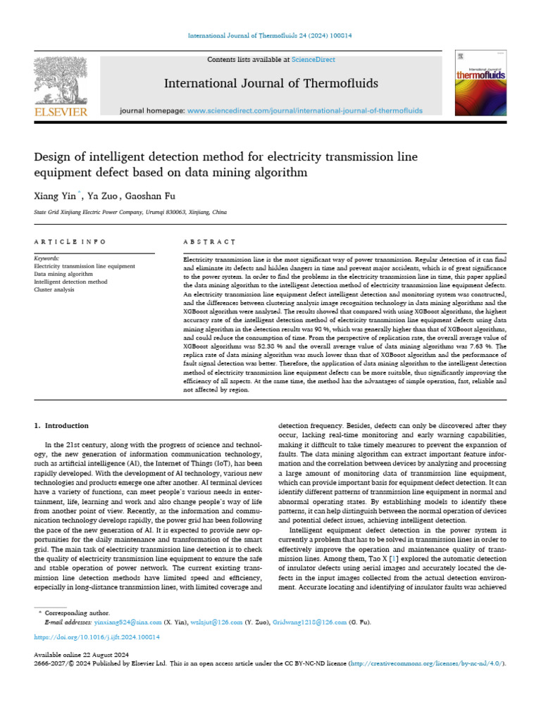 Design Of Intelligent Detection Method For Electricity 2024