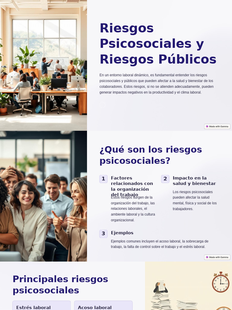 Riesgos Psicosociales y Riesgos Publicos | PDF | Estrés (biología) | Burnout ocupacional