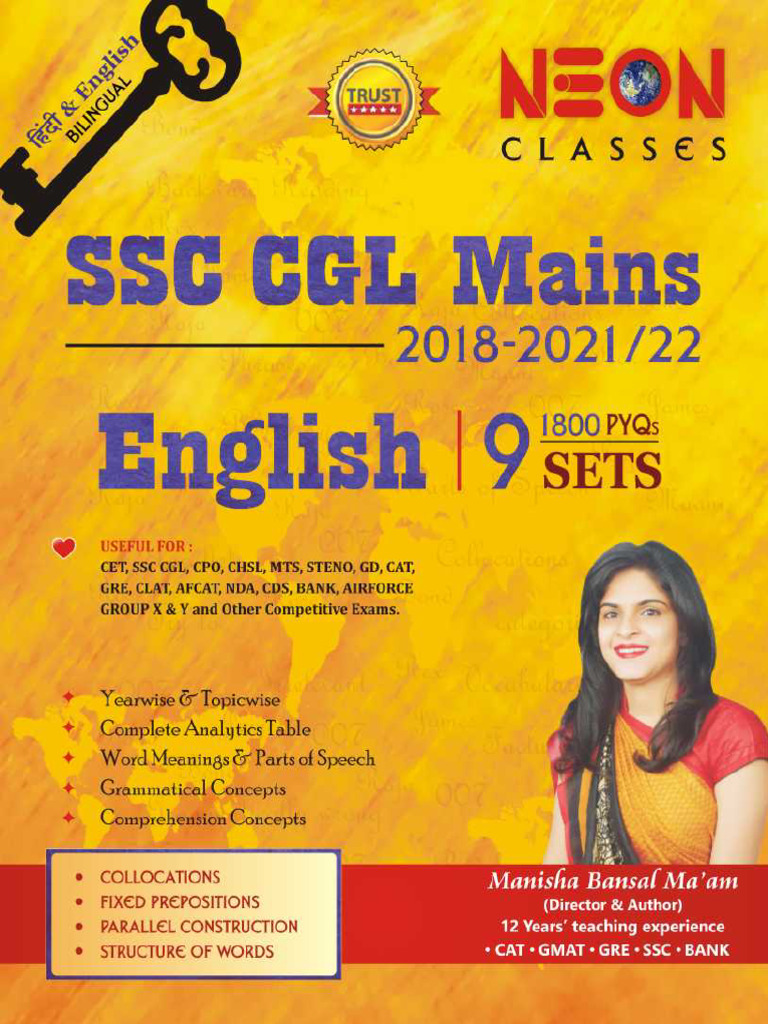 SSC CGL MAINS Book 2018 To 2021 1800 PYQs With Detailed Solutions | PDF