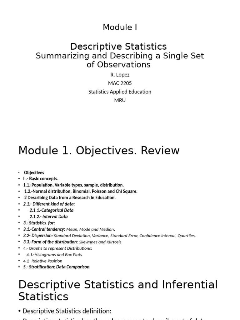 Module I. Basic Calculations. Average, Standard Deviation by Excel | PDF | Skewness | Statistics