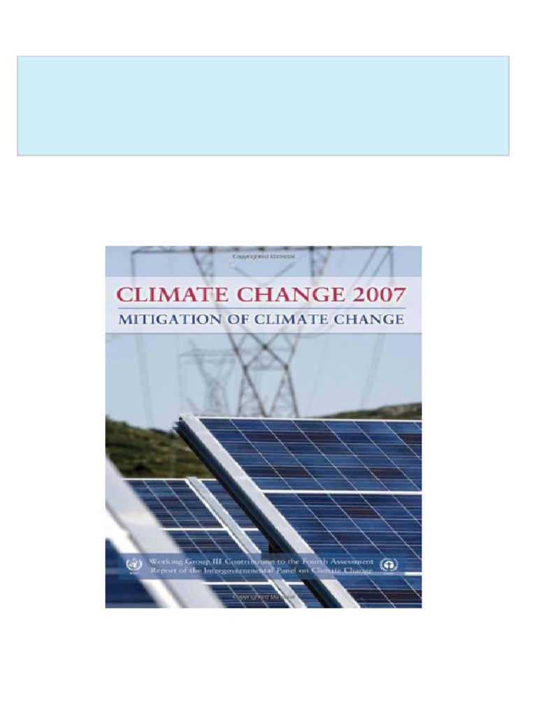 Download Climate Change 2007 Mitigation of Climate Change Working Group ...
