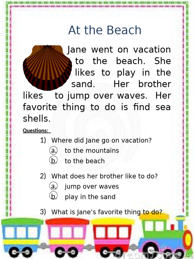 Simple English Reading Comprehension | PDF