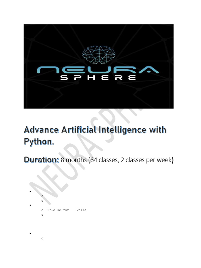 Advance Artificial Intelligence with Python 2 | PDF | Artificial Neural Network | Artificial ...