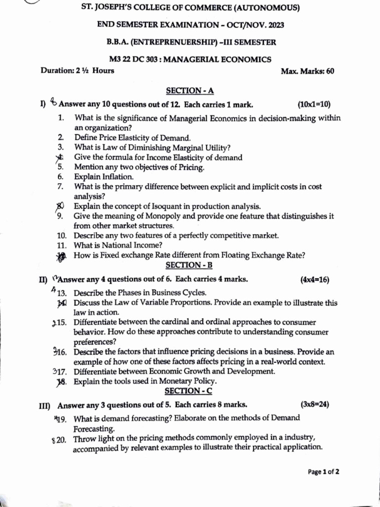 3rd Sem End Sem Exam Qp | PDF