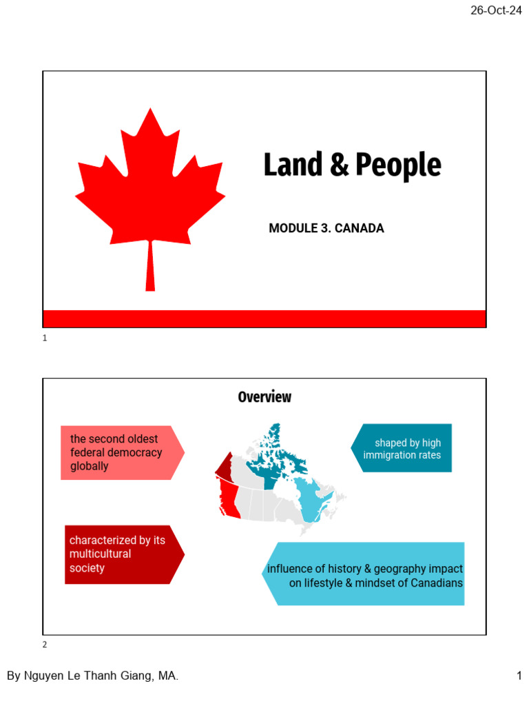 Overview of Canada's Land and People | PDF | Canada | Ontario