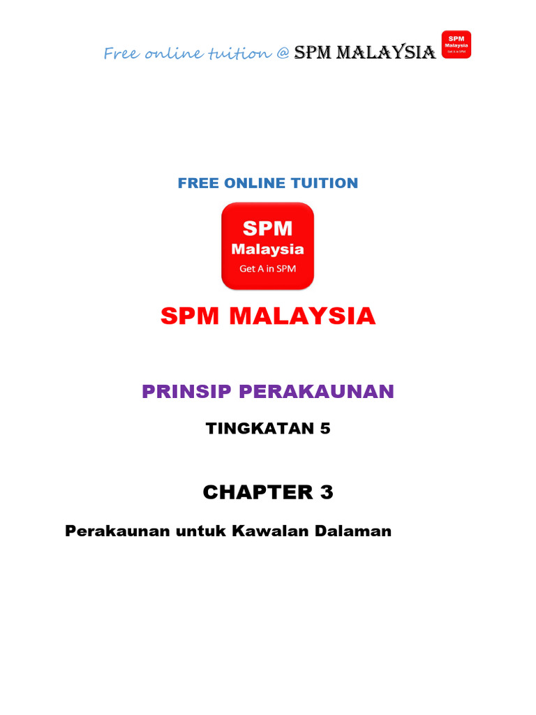 Prinsip Perakaunan F5 CHAPTER 3 | PDF