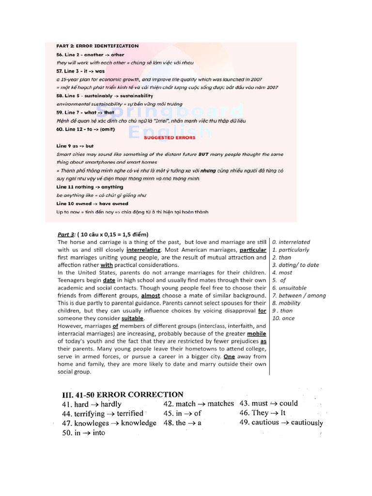 Answer Correct Mistake | PDF