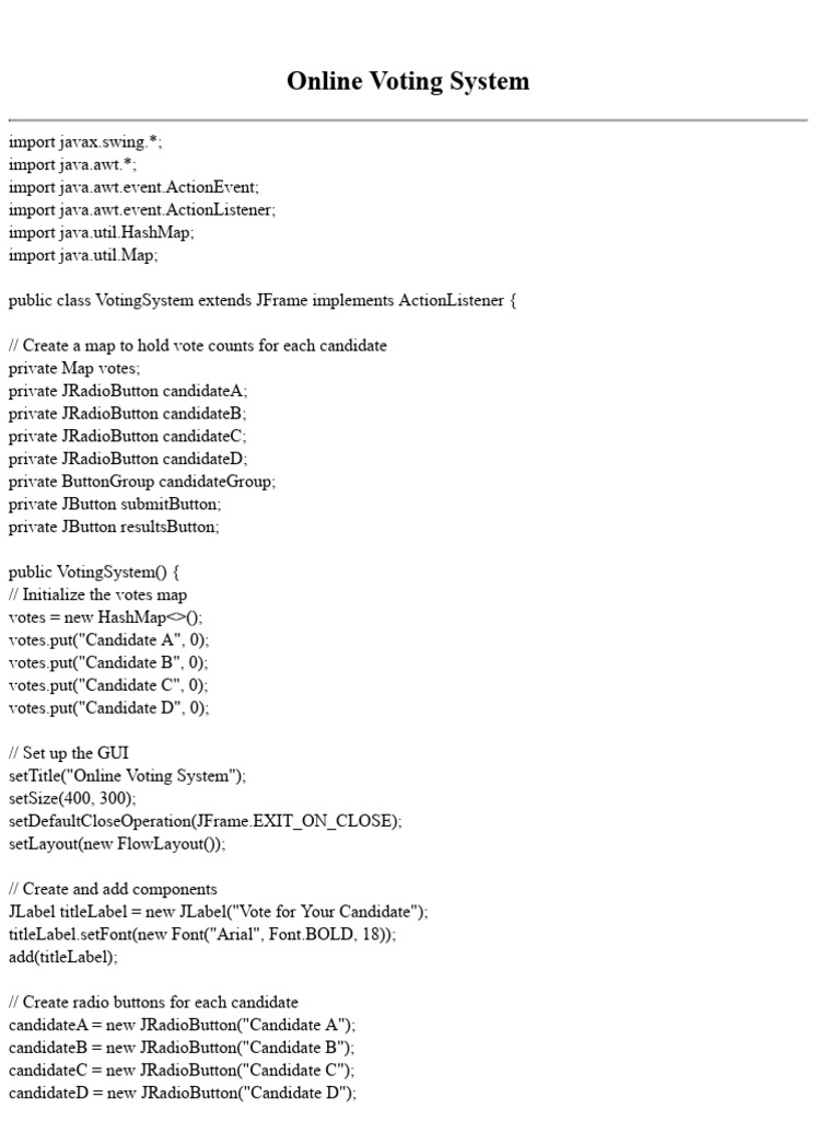 Voting System | PDF | Software | Java Platform Voting System | PDF | Software | Java Platform