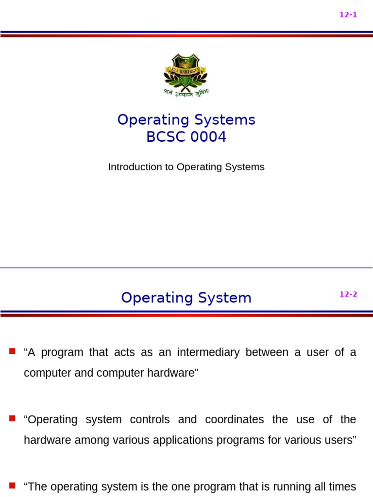 Lecture 1-Introduction To OS | PDF | Booting | Operating System