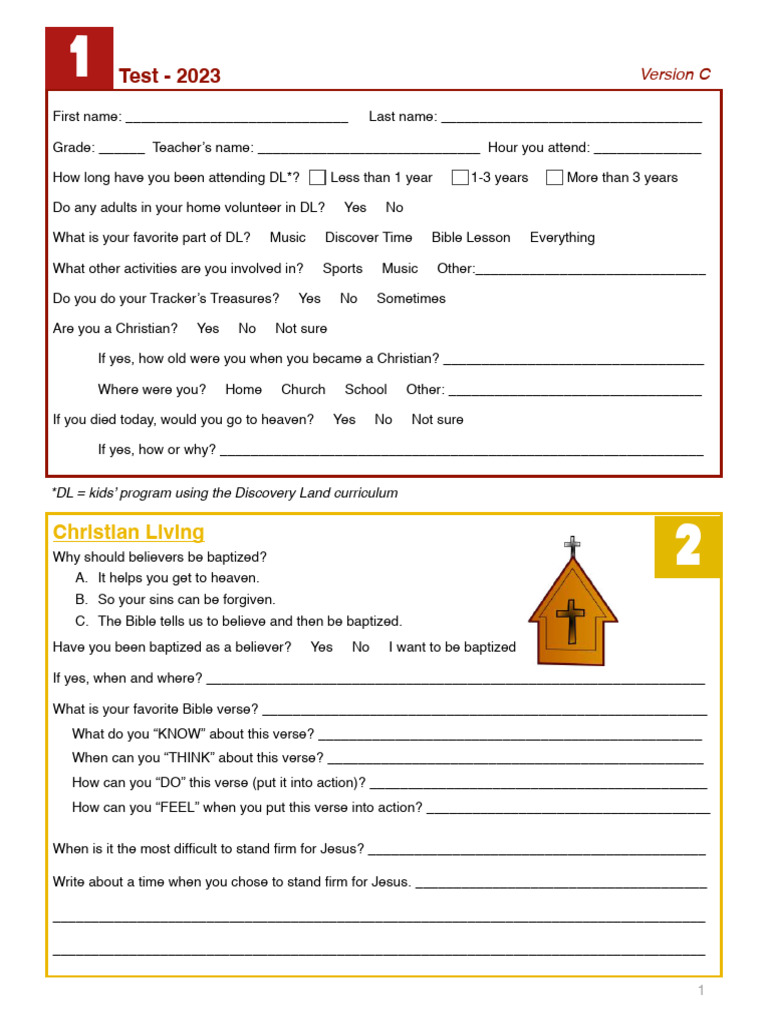Y3 Q2 Test - Version C For 4th-5th Grade-Compressed | PDF | Jesus ...