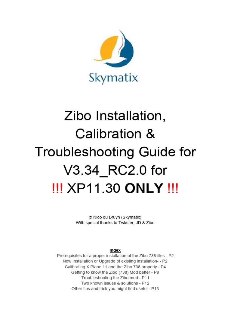 Zibo Install Guide | PDF | Computer File | Zip (File Format)
