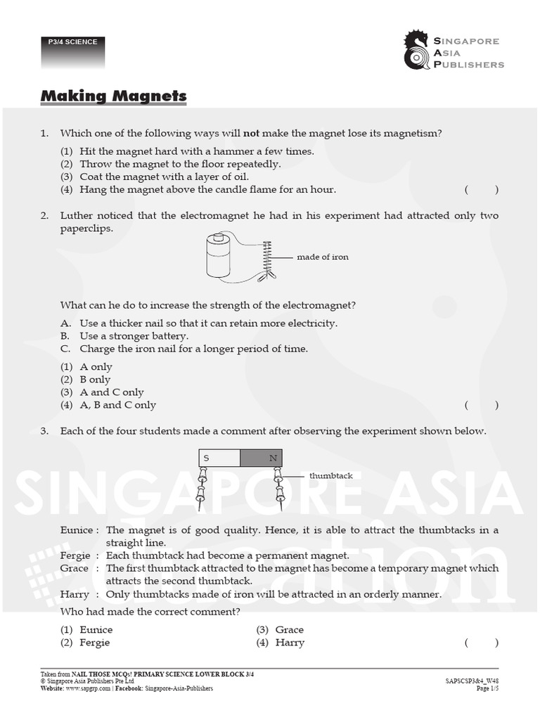 P3&P4Science Week 48 | PDF | Magnet | Magnetism