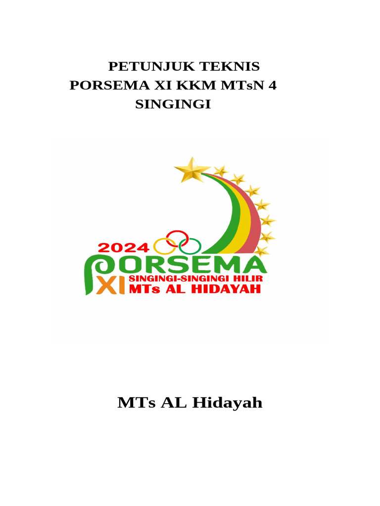 JUKNIS PORSEMA MTs AL-MA'ARIF 2023 REVISI | PDF