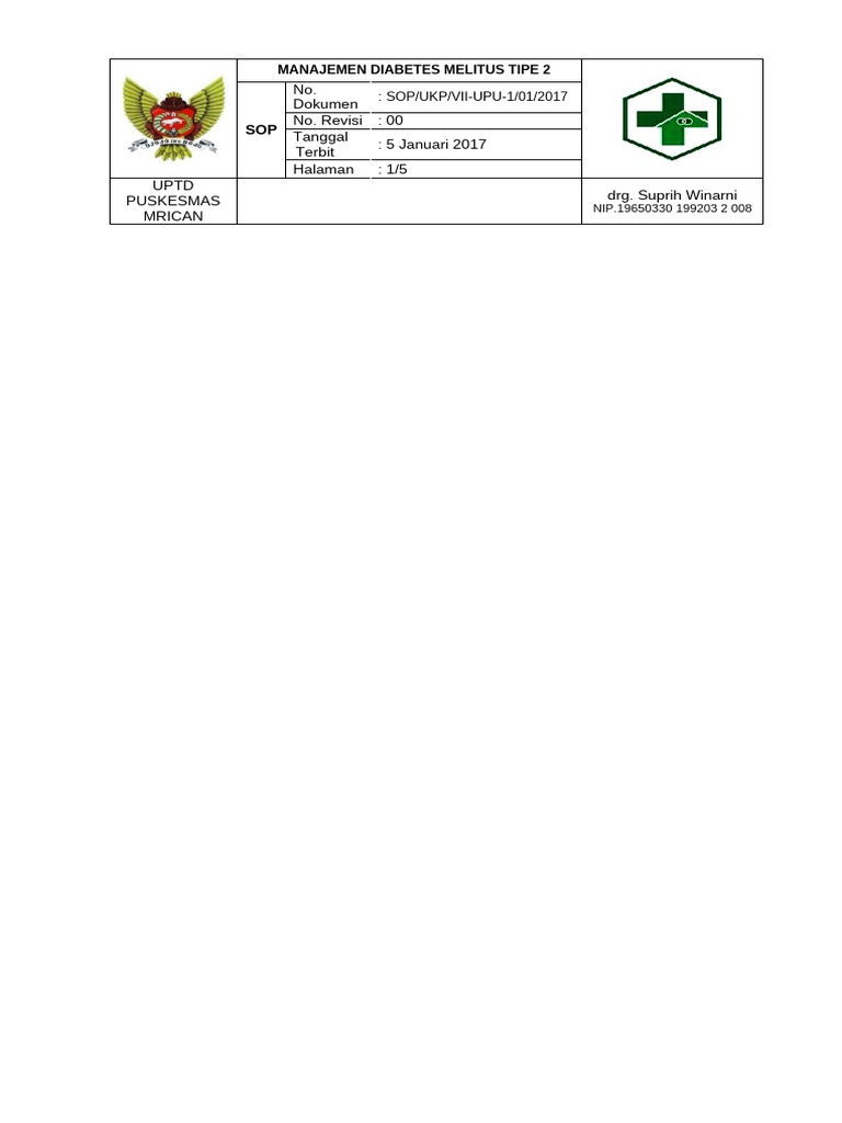 SOP DM Type 2 | PDF