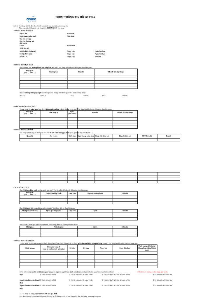 Form Thông Tin | PDF