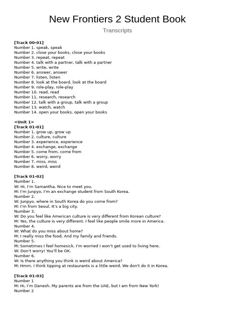New Frontiers 2: Student Transcripts | PDF | Prom | Mountaineering