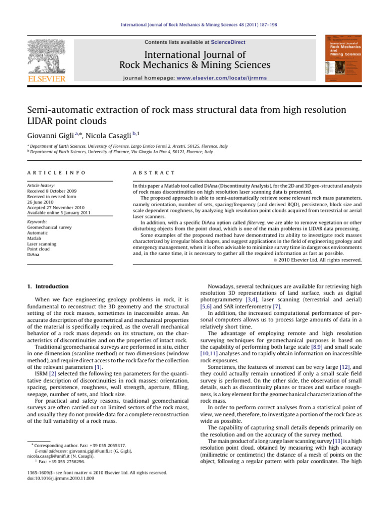 Semi-Automatic Extraction of Rock Mass Structural Data From High ...