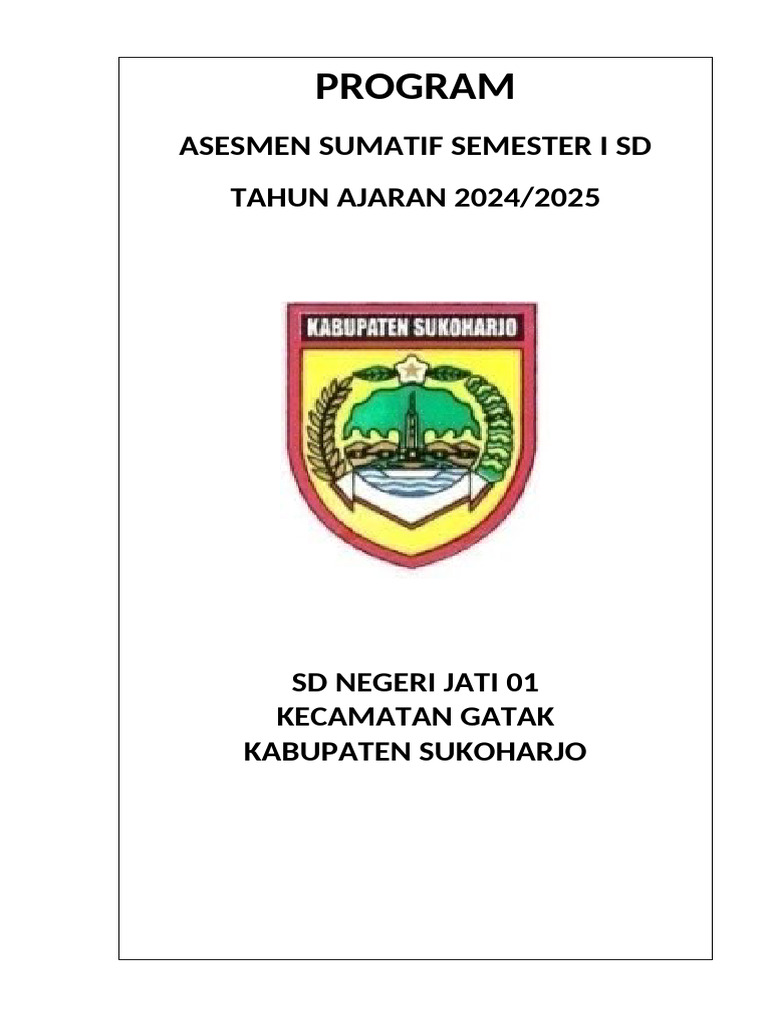 Program Asesmen SD 2024/2025 | PDF