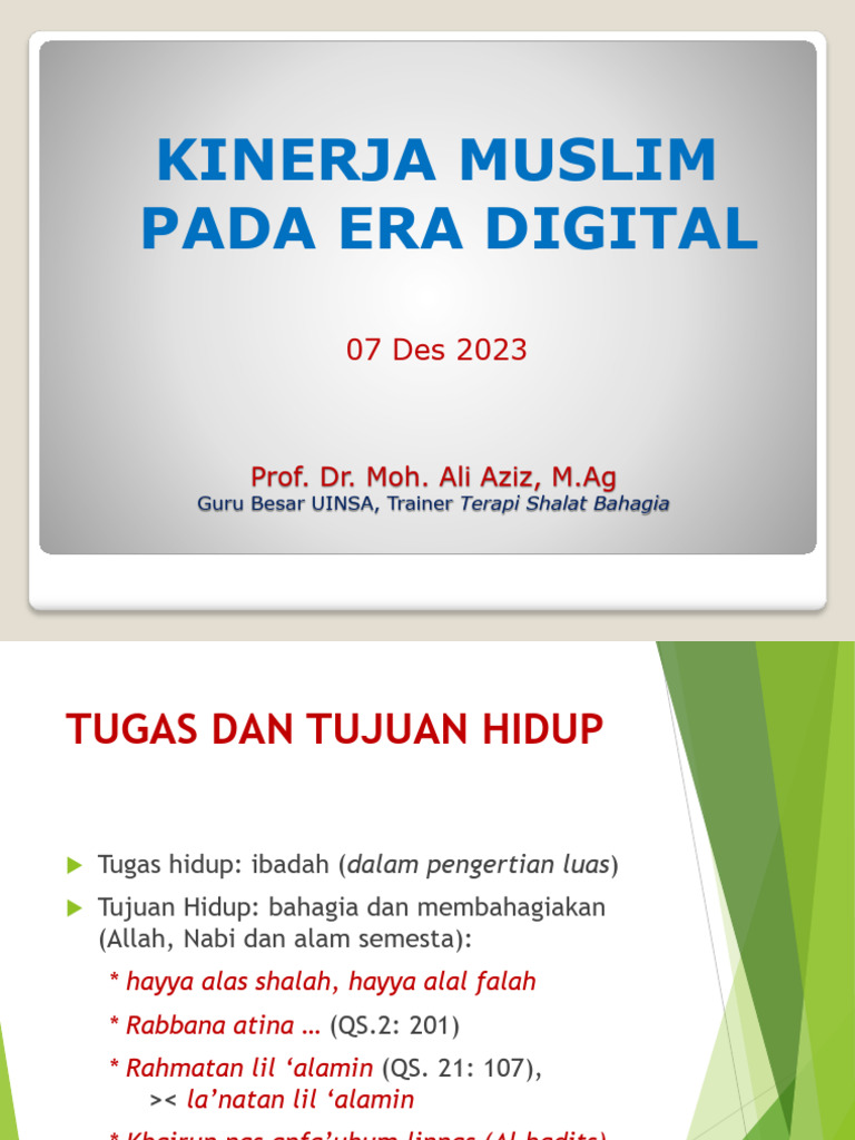 Bekerja Pada Era Digital - Prof DR Moh Ali Aziz | PDF