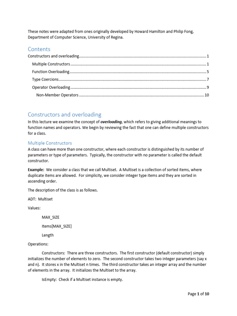 3 Overloading Pdf Constructor Object Oriented Programming Programming 9262