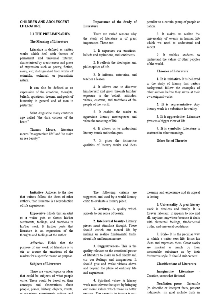 LITERATURE | PDF | Metre (Poetry) | Narration