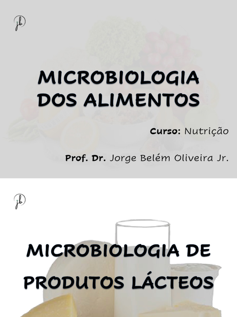 Aula 5. Microbiologia de Produtos Lácteos | PDF | Leite | Microrganismo