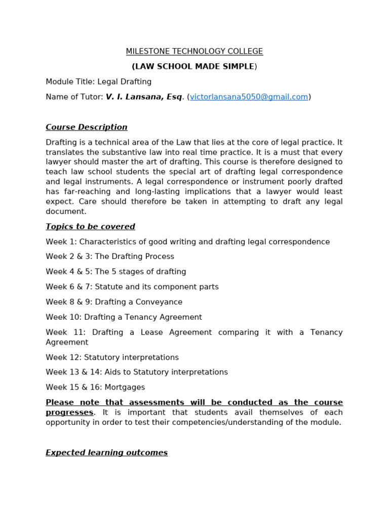 Legal Drafting | PDF