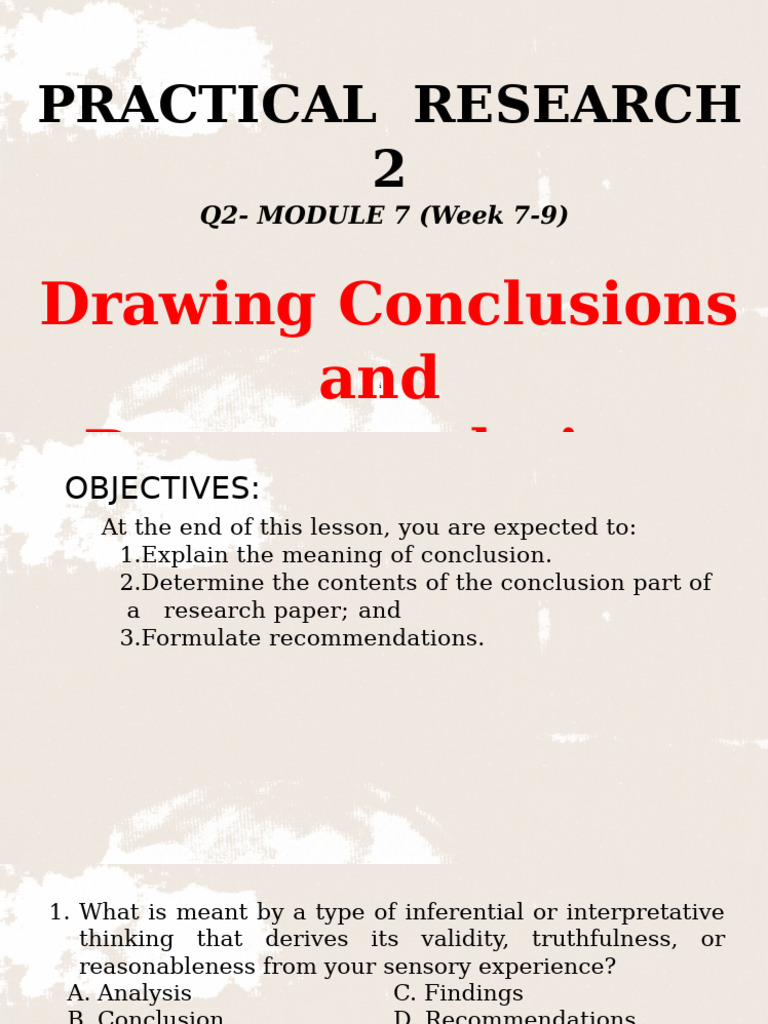 7 - Q2 Practical Research | PDF | Argument | Hypothesis