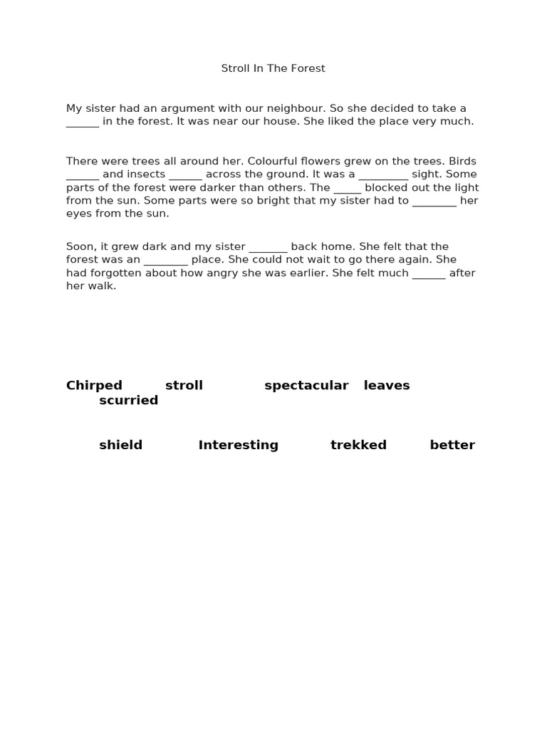 Stroll in the Forest Lat v 1 | PDF