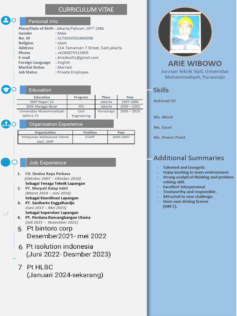 CV Arie Wibowo 2024 | PDF