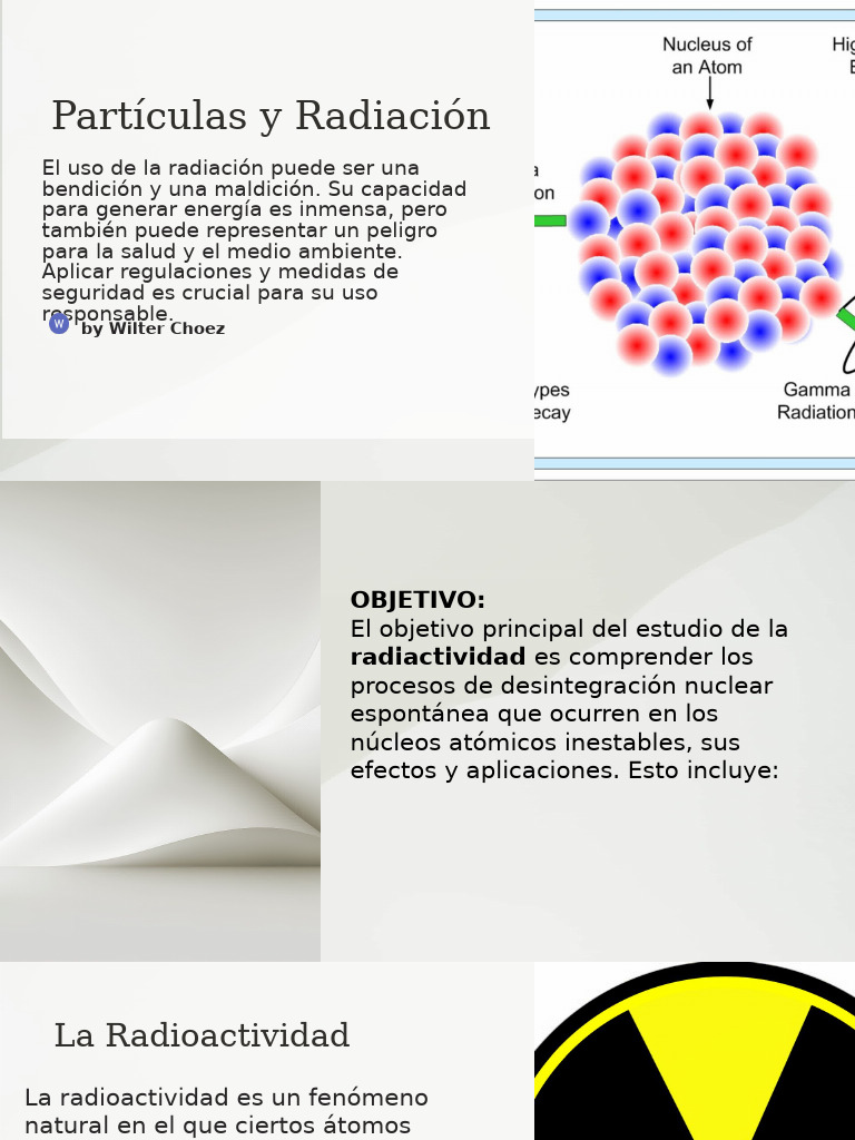 Particulas y Radiacion | PDF | Desintegración radioactiva | Cuarc