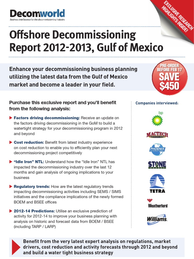 Gulf of Mexico Decommissioning Insights | PDF | Strategic Management ...