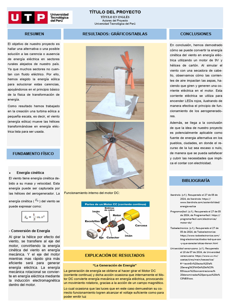 POSTER_PROYECTO CAF 1_VF | PDF | Motores | Energía eólica