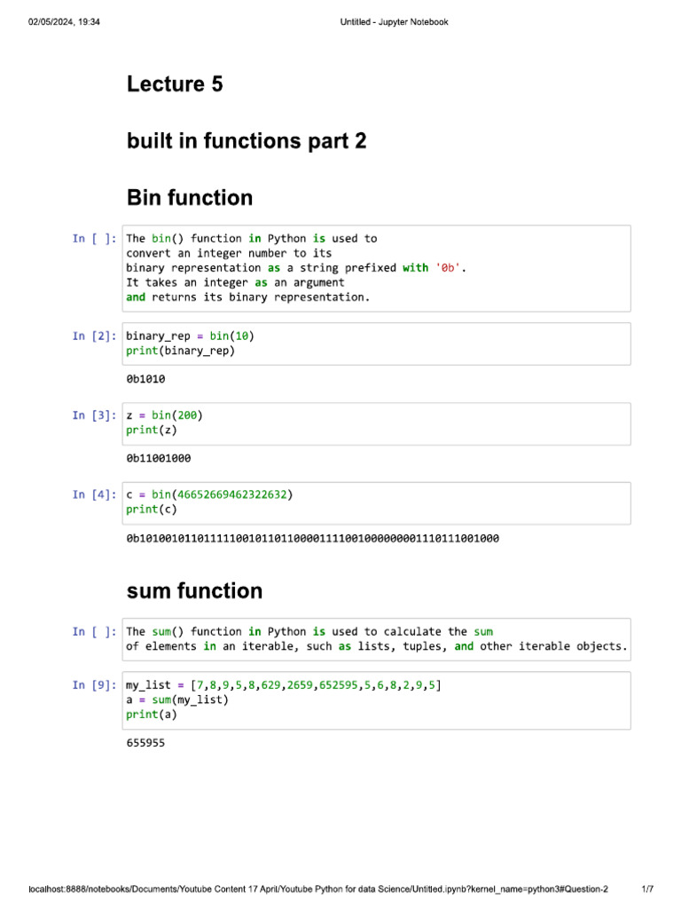 Theiscale Ds Python Lec 5 | PDF