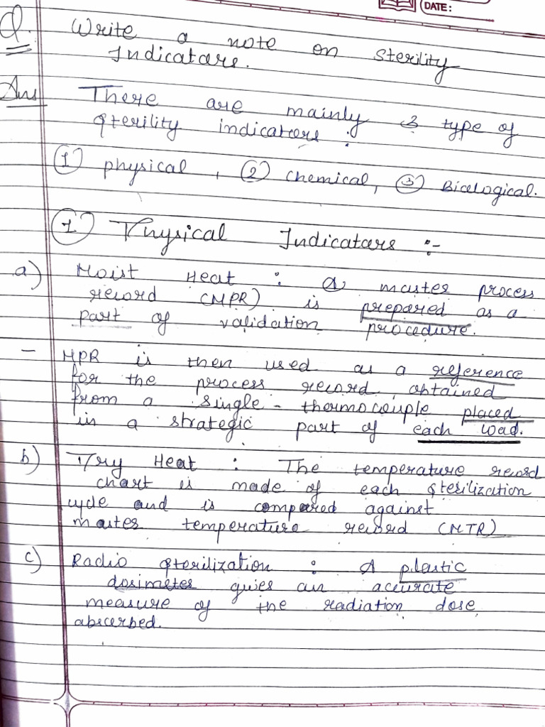 Sterility Indicators | PDF