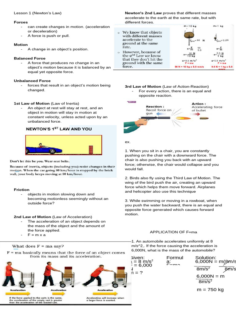 PHYSICS | PDF | Force | Newton's Laws Of Motion
