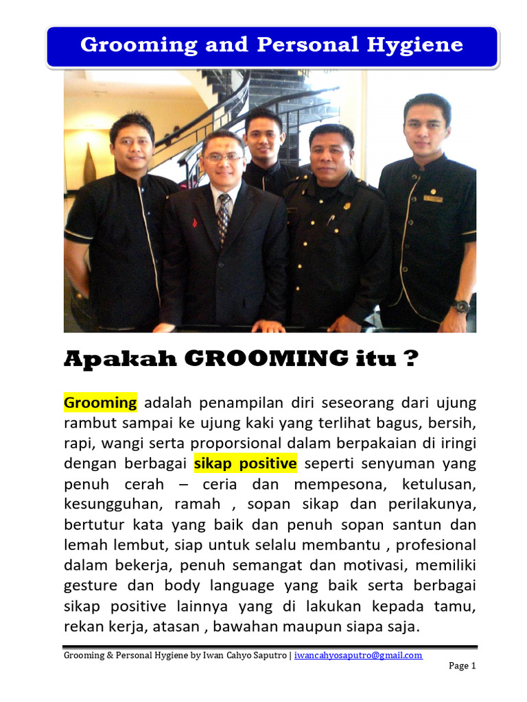 Standar Grooming Karyawan Hotel | PDF