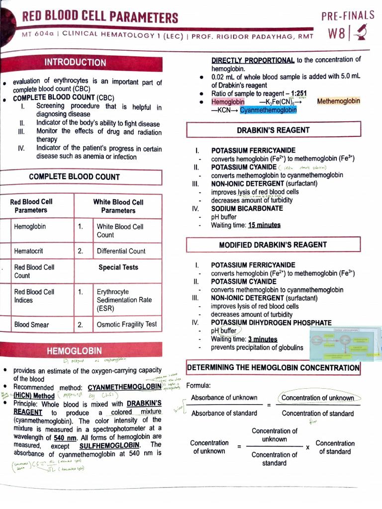 RBC-PARAMETERS (1) | PDF